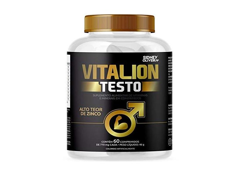 Vitalion Testo alto teor de zinco suplemento de vitaminas e minerais 60 ...