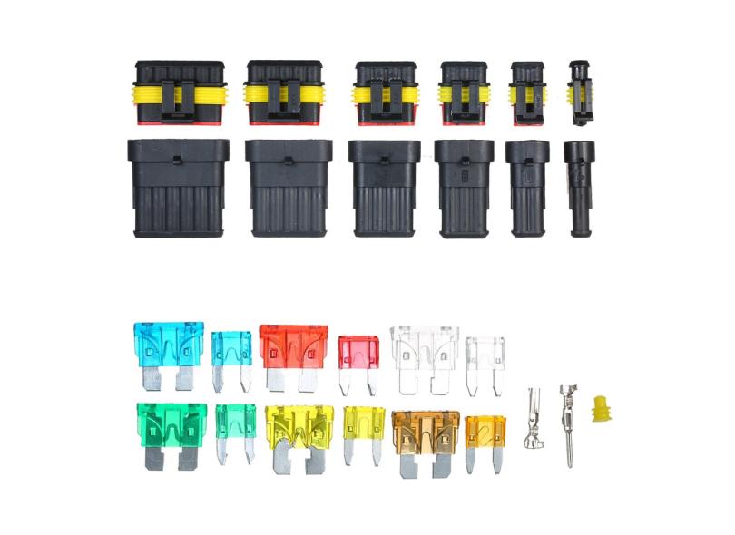 AMP1P 2P 3P 4P 5P 6P Waterproof Car Auto Fio elétrico Conector Terminal Conector com lâmina ...