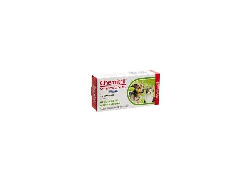 Chemitril 50 mg P Cães E Gatos C10 Comprimidos - Chemitec com o Melhor ...
