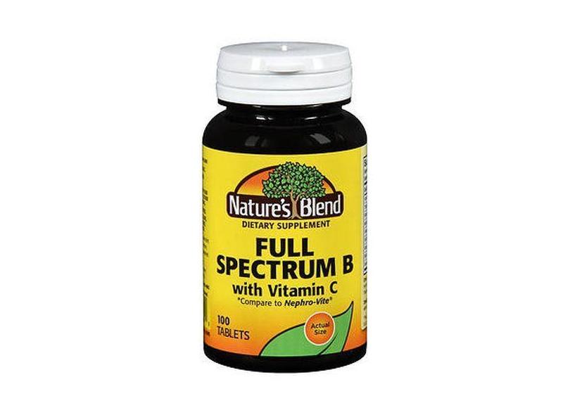 Nature's Blend Full Spectrum B Com Vitamina C 100 Comprimidos Da Natur ...