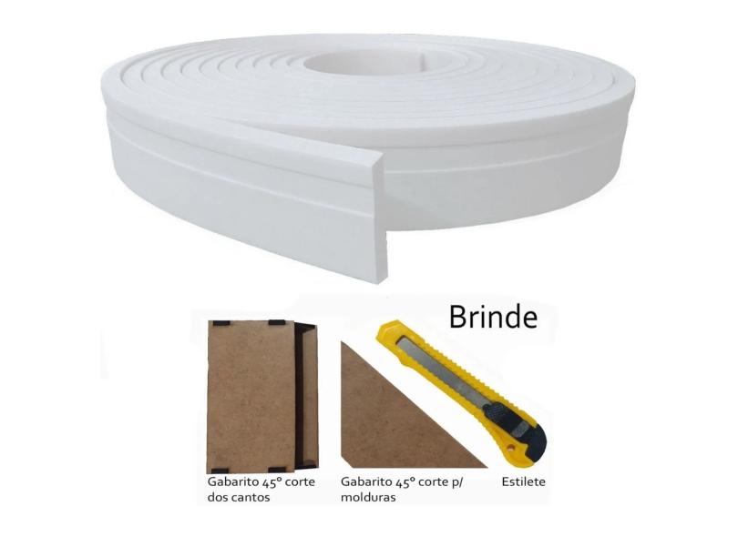 Rodapé eva Autocolante Flexível 5cm x 1cm - 13 Metros ref Rp16 em ...