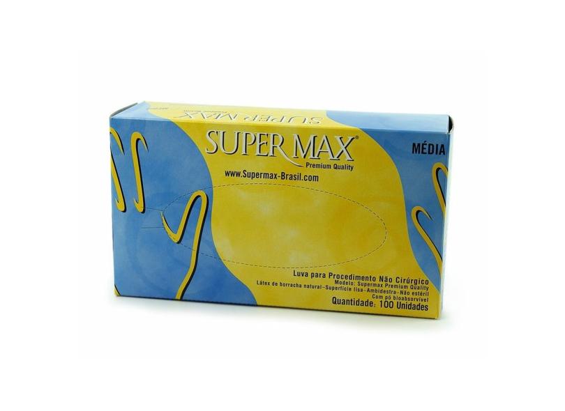 Luva Descartável - Látex - 100un - Supermax com o Melhor Preço é no Zoom