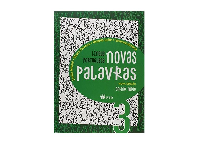 Novas Palavras - Língua Portuguesa - Ensino Médio - Vol. 3 - 1ª Ed ...