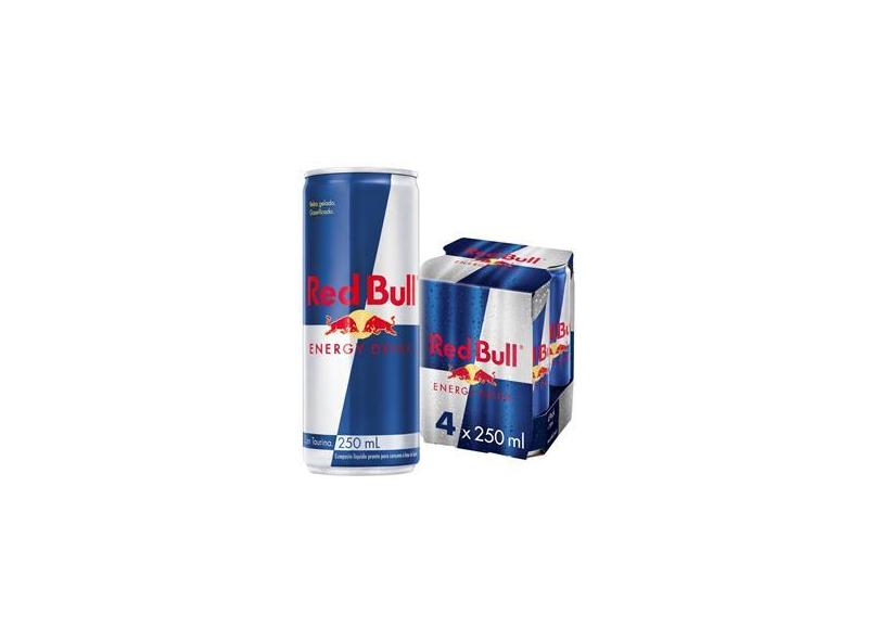 Energético Red Bull Energy Drink 250 Ml 4 Latas Com O Melhor Preço é