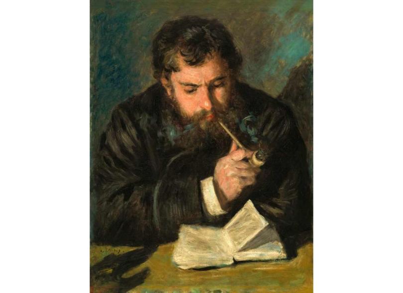 Claude Monet Lendo (1873) - Pierre-Auguste Renoir - 75x98 - Tela Canvas ...