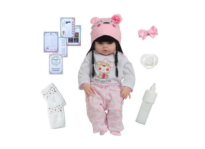 Boneca Reborn Realista Valentina Morena Enxoval 13 Itens - Cegonha Reb ...