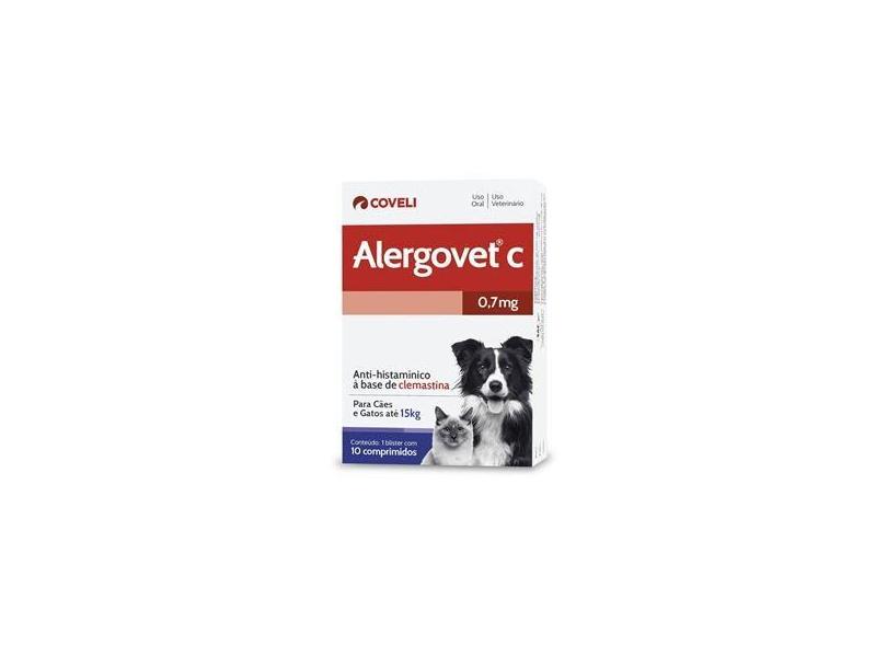 Alergovet C 0,7mg - Anti-histamínico a base de Clemastina para Gatos e ...