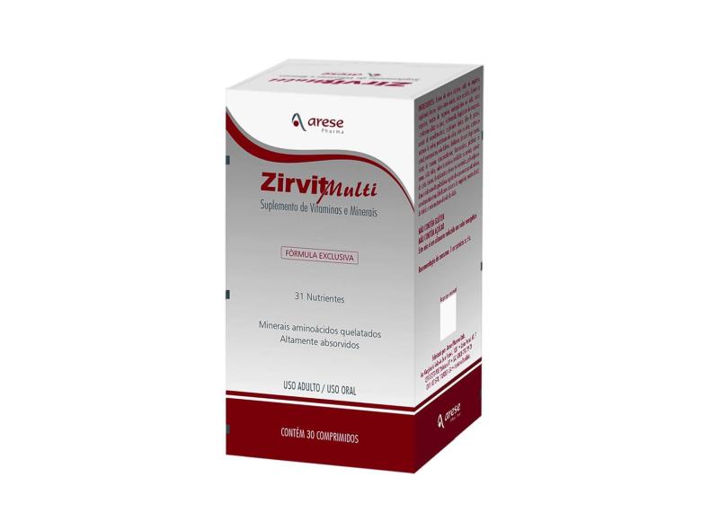 Suplemento Vitamínico e Mineral Zirvit Multi com 30 comprimidos Arese ...