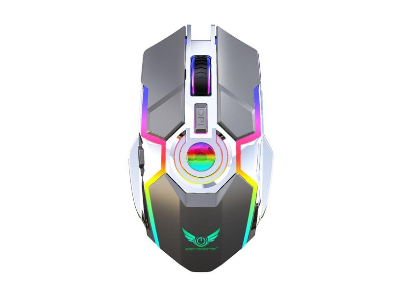 ZERODATE-T30 Mouse Sem Fio Recarregável rgb Glow 2.4G Design Ergonômico ...