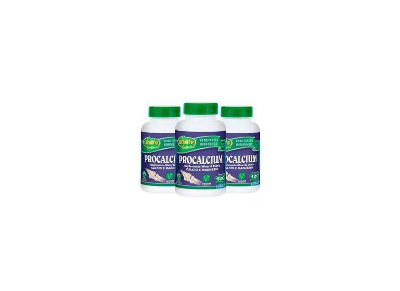 Procalcium (cálcio E Magnésio) - 3 Un De 120 Cápsulas - Unilife com o ...