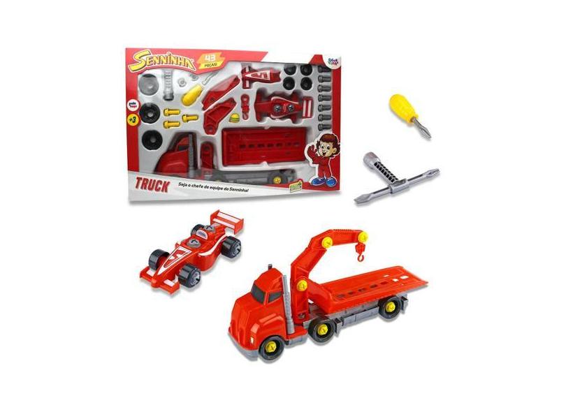 Caminhão Guincho Plataforma + Carrinho P/ Montagem Brinquedo - Pakitoy ...