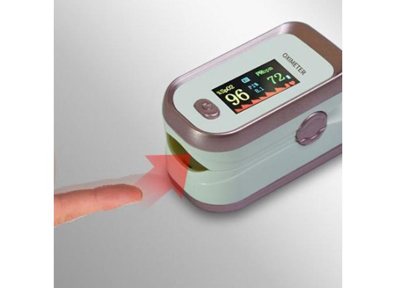 Oxímetro de Pulso Saturação Monitores de oxigênio portátil Sensor ...