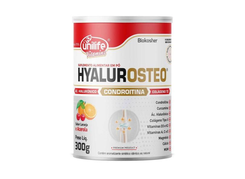 Hyalurosteo 300g Condroitina Ácido Hialurônico Colágeno Tipo II Unilife ...