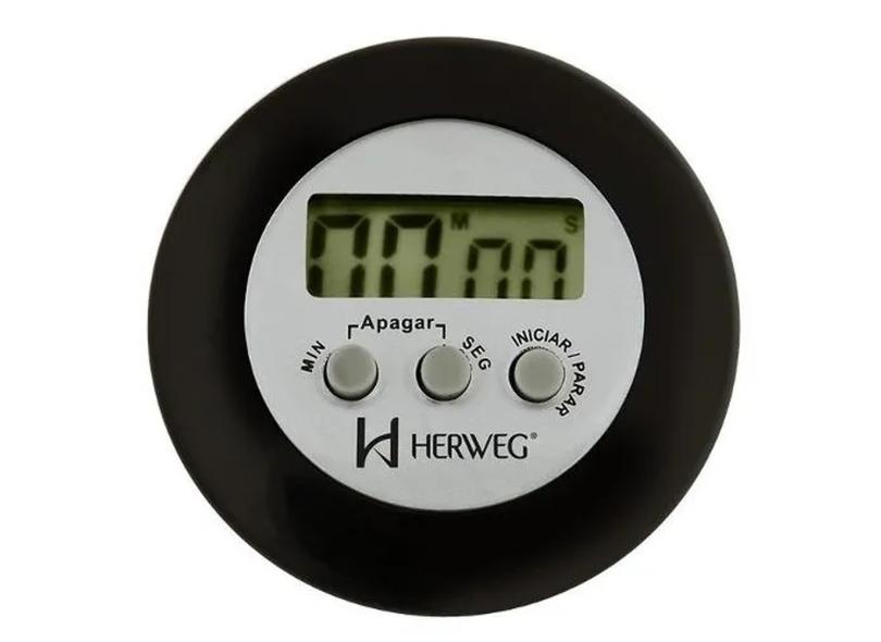 Cronômetro Digital Progressivo Regressivo Preto Timer Herweg com o ...