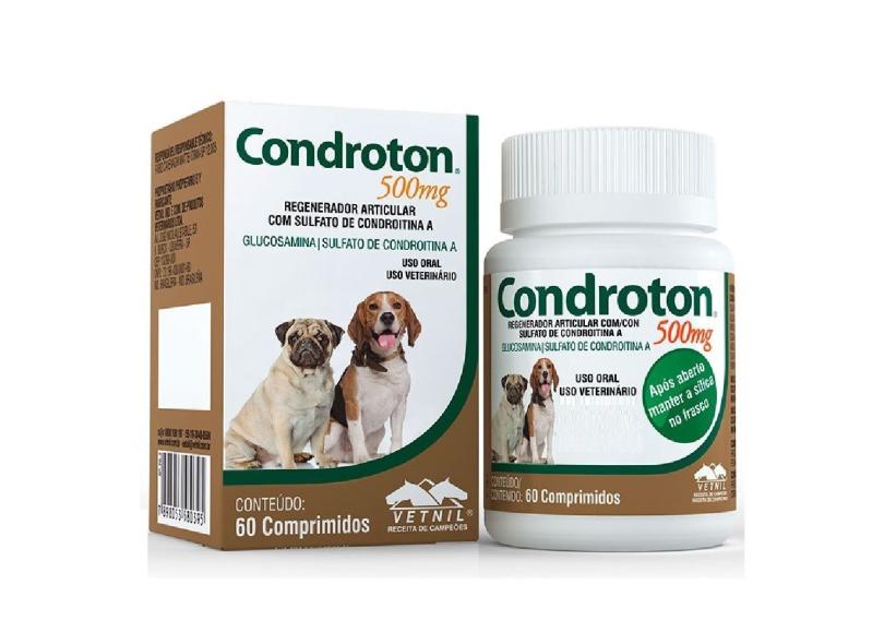 Suplemento Condroton 500mg 60 Comprimidos - Vetnil com o Melhor Preço é ...