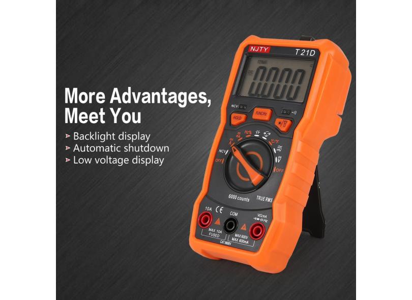 Mini Multímetro Digital Multímetro njty T21D dc / ac Volt Amp Ohm Diode ...