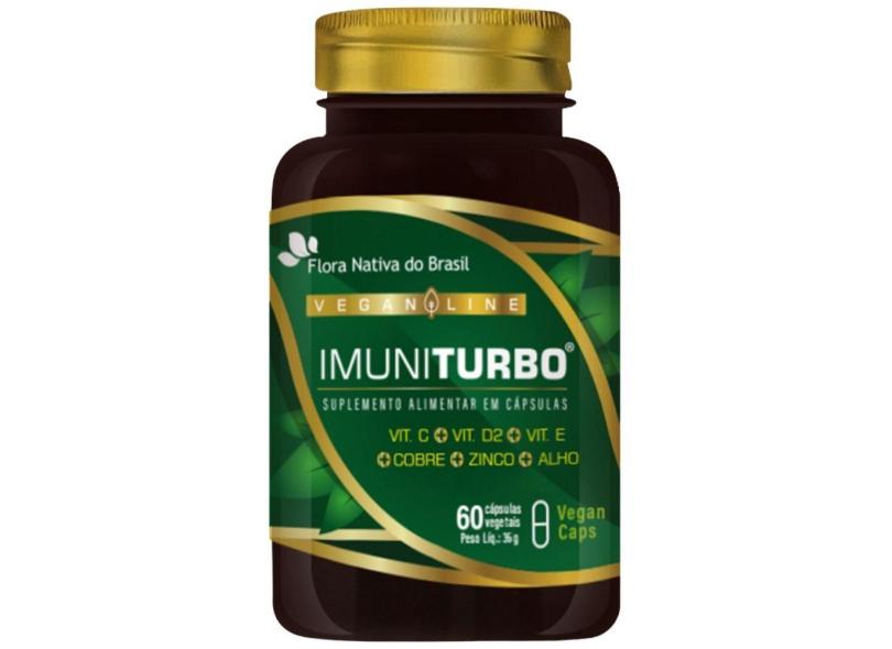IMUNI TURBO (VITAMINA C, E, D2, ALHO E ZINCO) 60 VEGAN CAPS - FLORA ...