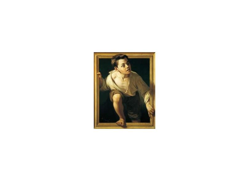Fugindo da Crítica (1874) - Pere Borrell del Caso - 30x37 - Tela Canvas ...