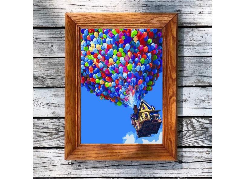 Pintura numélia adulta, pintura por números em tela sem moldura, balão ...