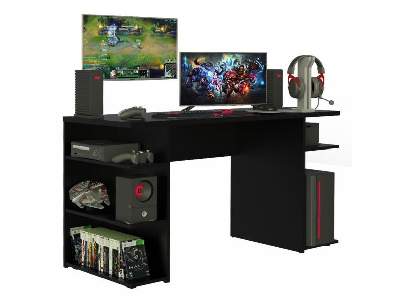 Mesa Gamer Preta em MDP Madesa em Promoção é no Banco PAN