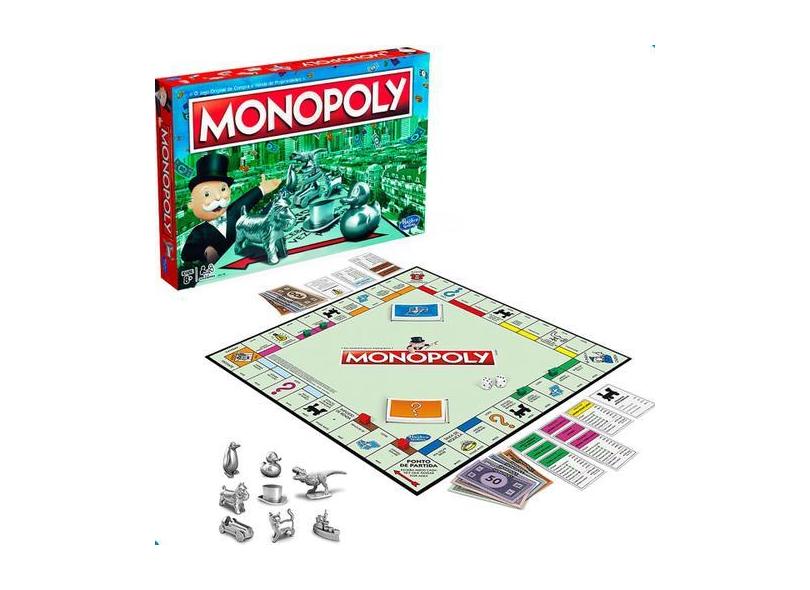Monopoly Clássico Jogo De Tabuleiro Hasbro Português Original com o ...
