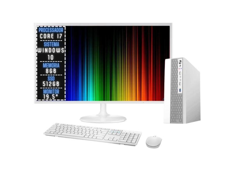 Computador Completo Branco 3green Velox Intel Core i7 8GB SSD 512GB ...