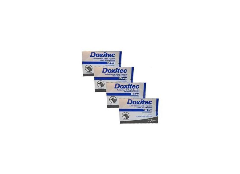Doxitec 100mg 16 Comprimidos Kit 4 Cx Syntec Cães E Gatos em Promoção é ...