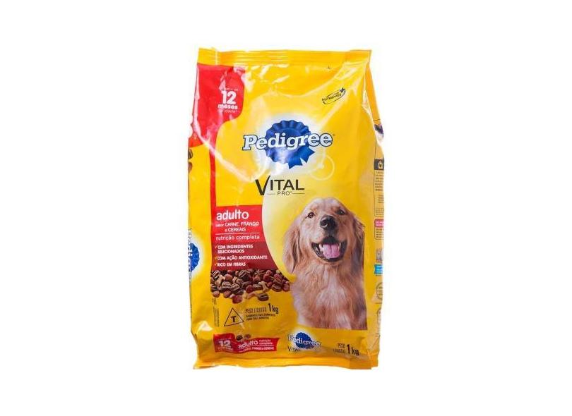 Ração Adulto Pedigree Vital Pro Carne, Frango E Cerais 1Kg em Promoção ...