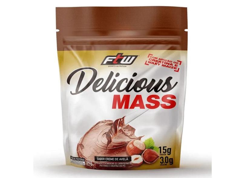 HIPERCALóRICO DELICIOUS MASS FTW 3KG - SABORES Creme De Avelã FTW ...