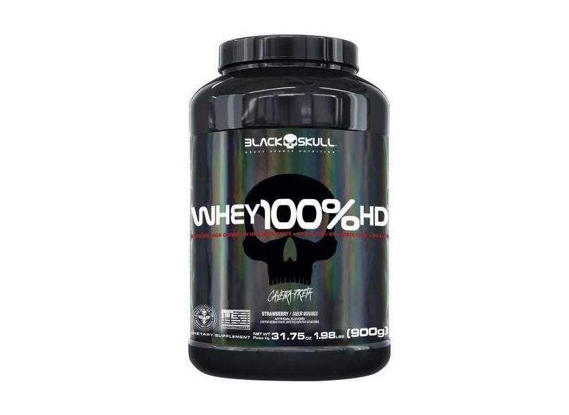 Whey 100% Hd Black Skull - 900G (Wpc, Wpi E Wph) - Caveira Preta com o ...