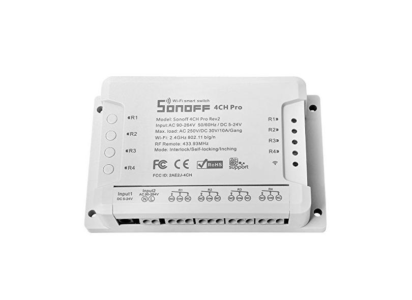 Sonoff 4CH Pro R2 Tomada Inteligente e Controle Remoto Wifi com o ...