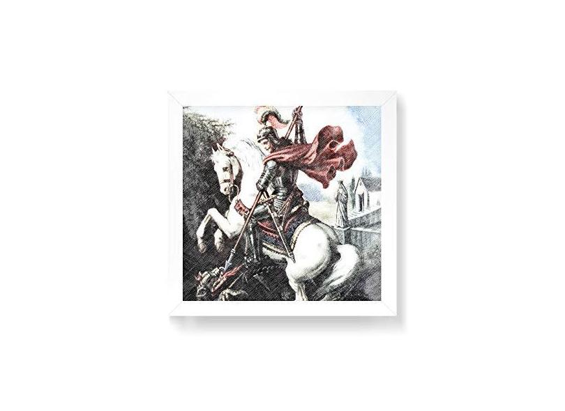 Arte Maníacos Quadro Decorativo São Jorge Desenho Riscos - 30x30cm ...