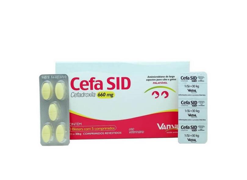 Cefa sid 660mg Antimicrobiano Vansil Blíster Com 5 Comprimidos com o ...