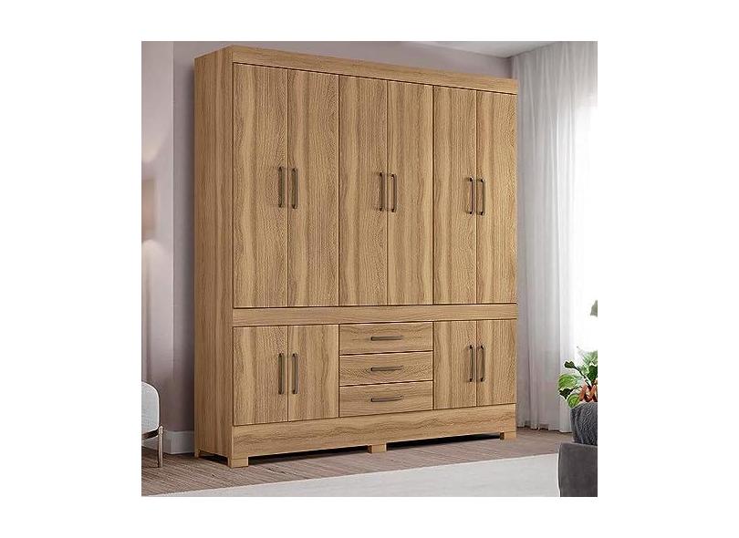 Guarda Roupa Com Pés 10 Portas e 3 Gavetas 1.92m Amendola Adelaide Shop ...