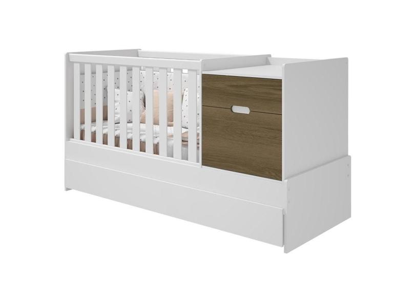 Berço Cama com Cômoda Victoria Acetinado Mezzo Castani – Reller com o ...