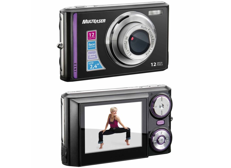 Câmera Digital Multilaser 12 MP DC077 com o Melhor Preço é no Zoom