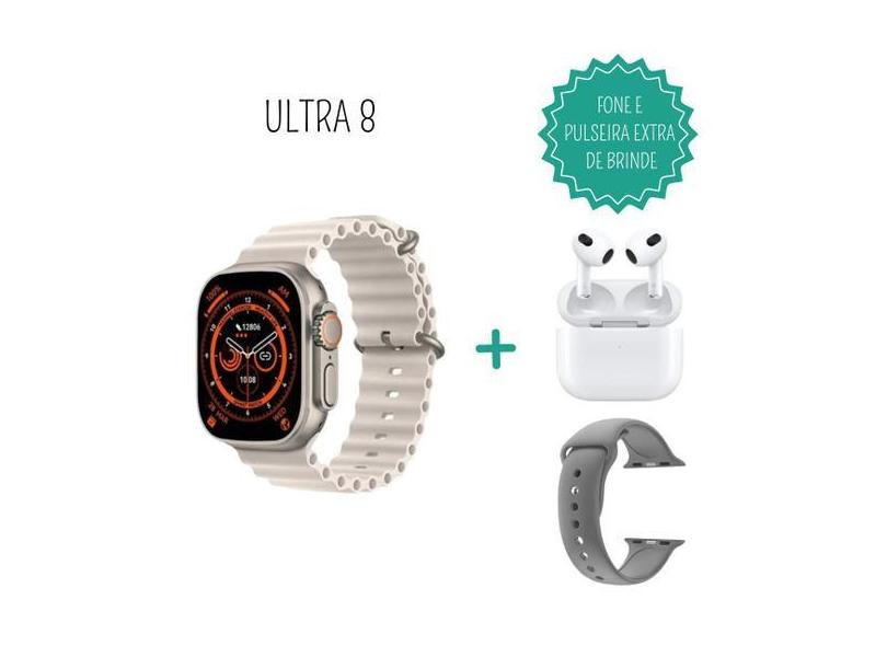 Relógio Inteligente Smartwatch Ultra 8 C/ Duas Pulseiras + Fone De Ouv ...