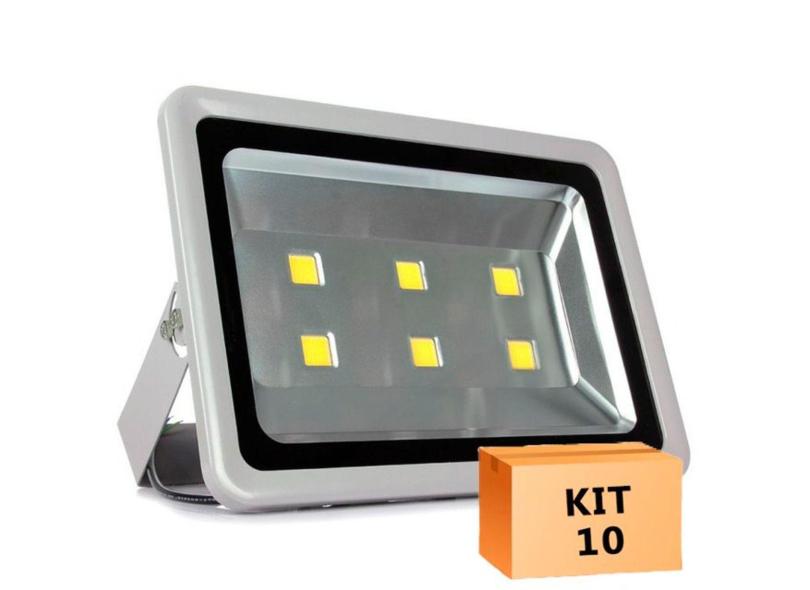 Kit Refletor Para Quadra Com 10 Refletores Led 300W Branco Frio Uso ...
