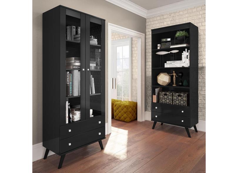 Cristaleira Retrô Com 2 Portas 2 Gavetas Lilies Móveis em Promoção é no ...