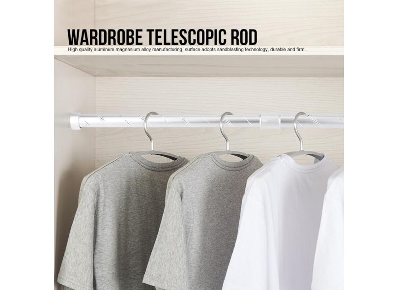 Cortina de guarda-roupa Haste telescópica Varão de guarda-roupa ...