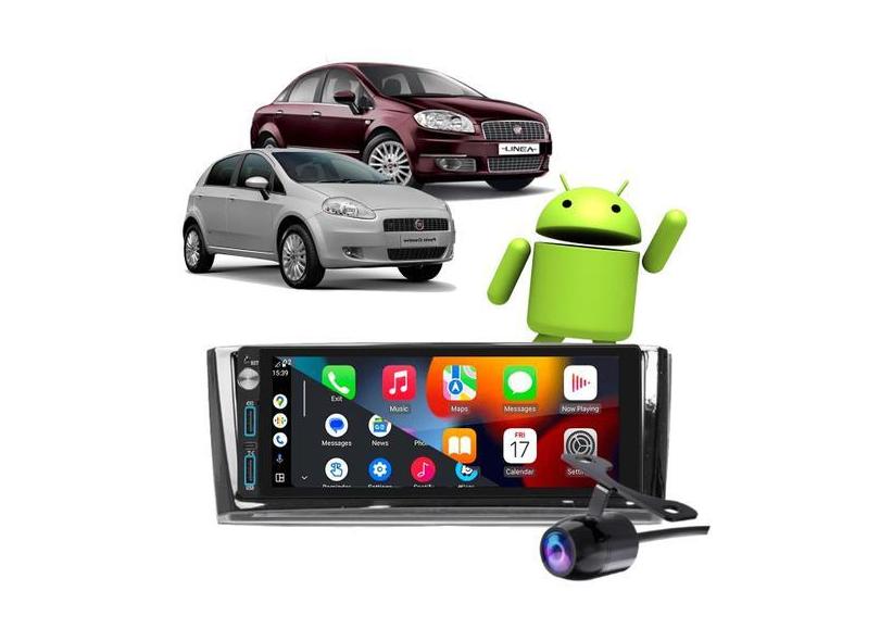 Central Multimídia Punto 2008-2012 1 Din Android-Auto Carplay - E-Carp ...