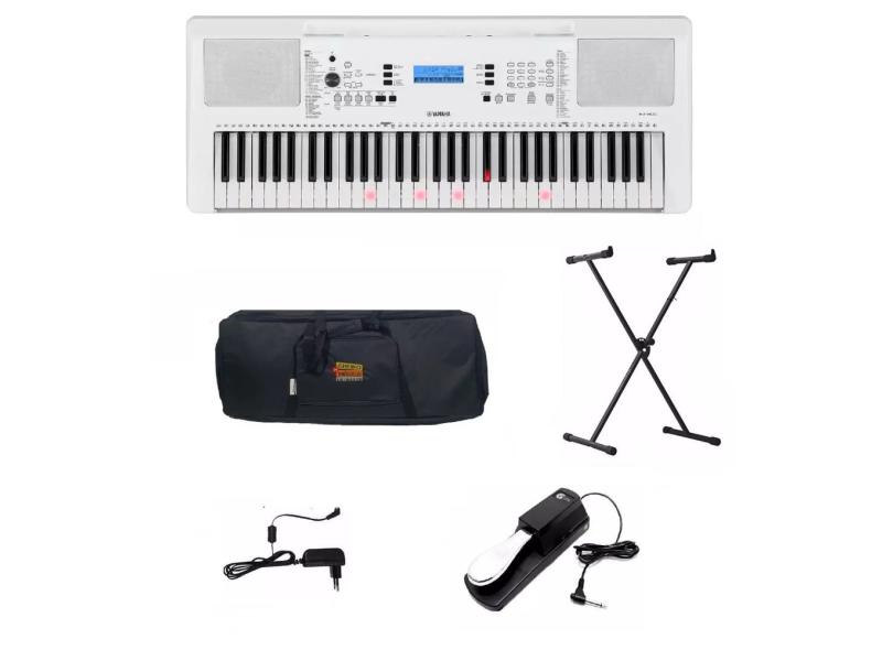 Kit Gold Teclado Yamaha EZ-300 Teclas iluminadas com o Melhor Preço é ...