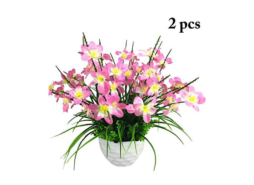 JUSTDOLIFE 2 conjuntos de flores artificiais de casamento decorativas ...