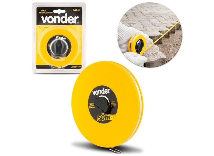 Trena Fita de Vidro 50 Metros Vonder com Manivela de Recolhimento ...