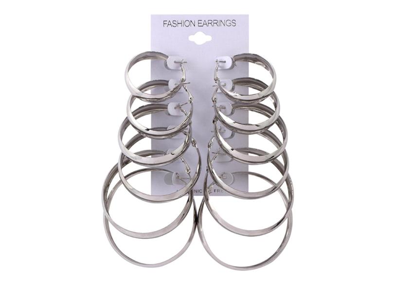 6 pares femininos brincos moda simples personalidade brincos joias ...