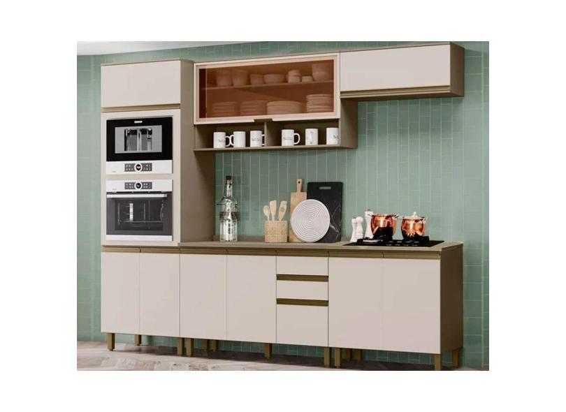 Kit de Cozinha 7 Peças Connect (2 Aéreos+2 Balcões+1Paneleiro ...