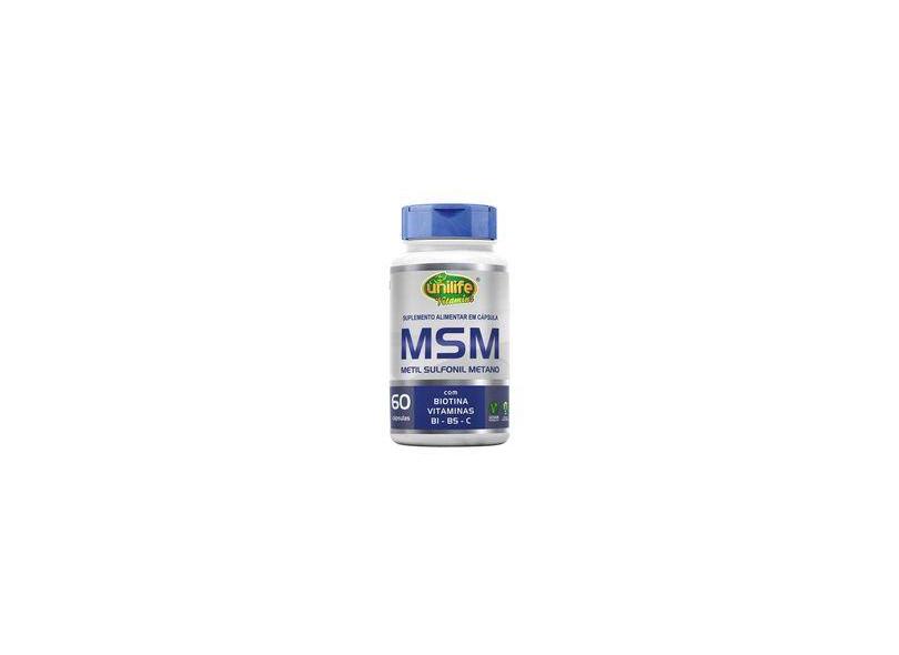MSM Metil Sulfonil Metano 600mg 60 Cápsulas Unilife em Promoção é no ...