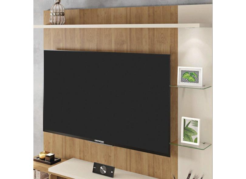 Painel Bancada Tv Até 55 Pol. Com Led Tramma Buriti off White Caemmun ...