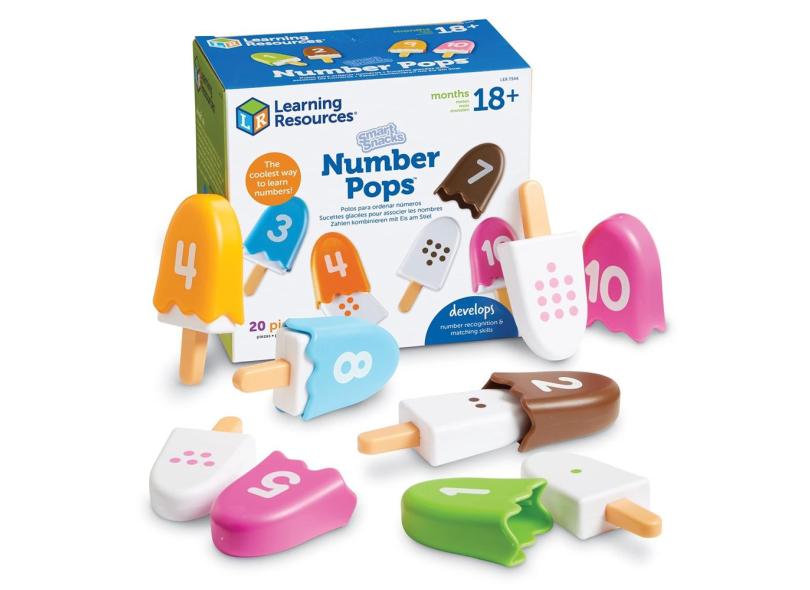 Recursos de aprendizagem de brinquedos Smart Snacks Number Pops 20 ...