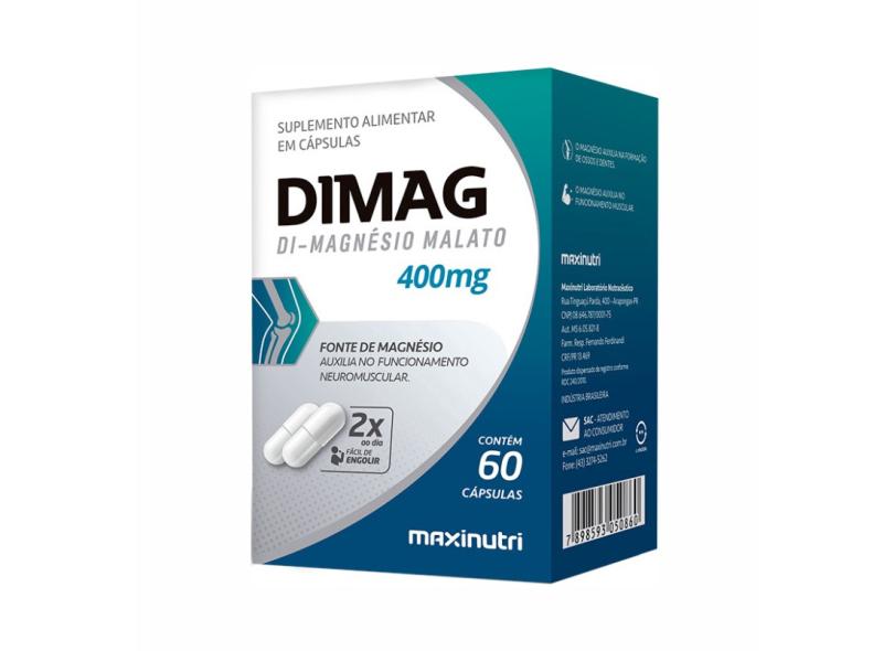 Dimag Di-Malato de Magnésio 400mg C/60 Cápsulas com o Melhor Preço é no ...